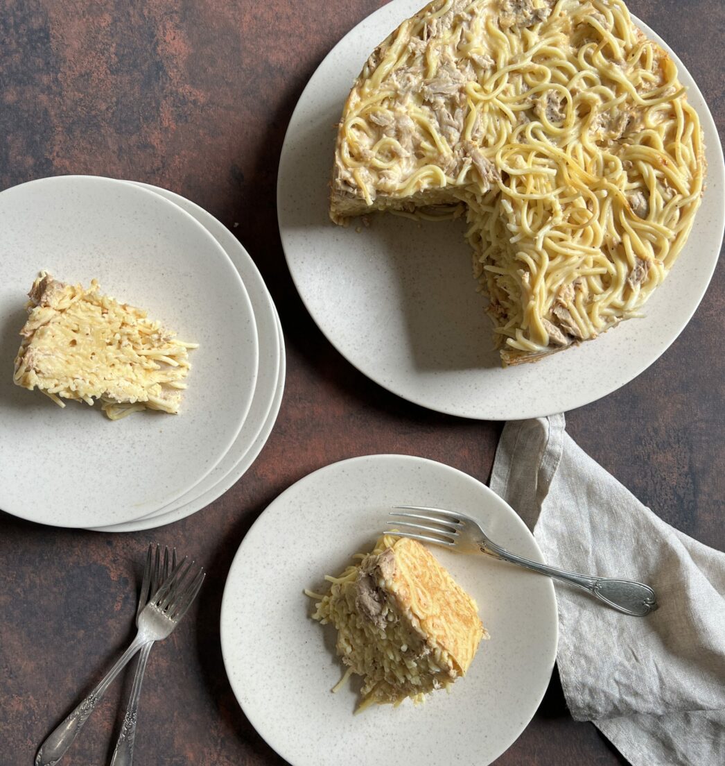 Receta de Pastel de fideos con atún - Cheflab